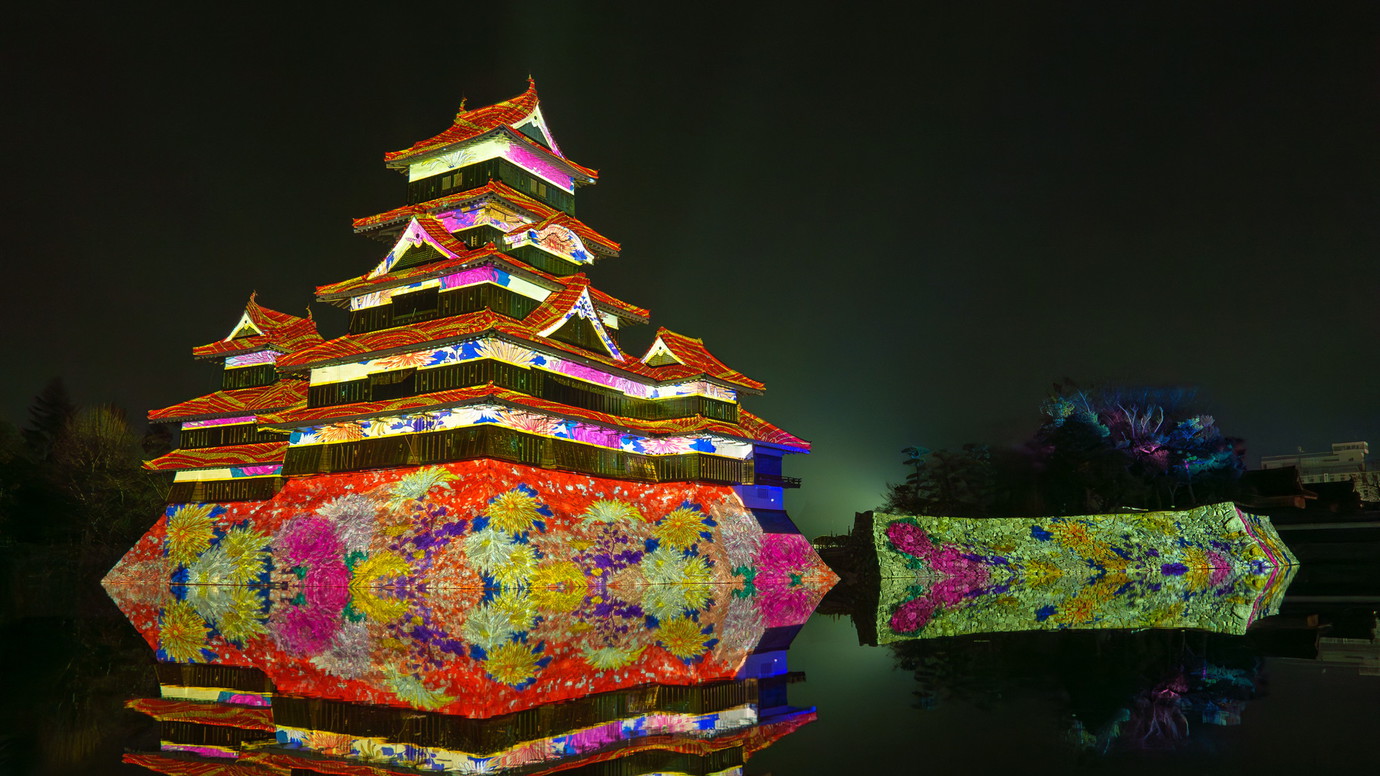 松本城プロジェクションマッピング